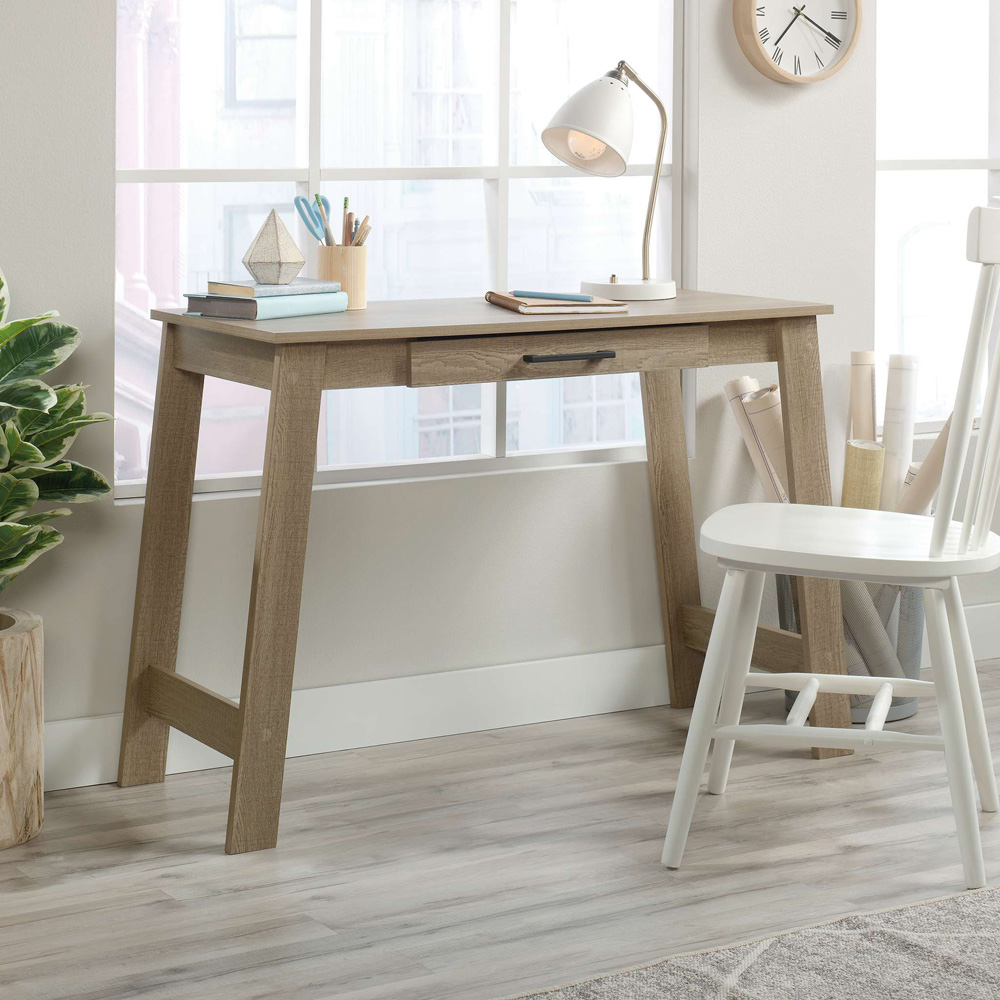 Trestle Desk Oak - Limelight Workspace